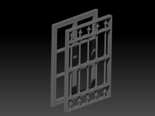 VG DioModels 64107 Window with Grate 1 (50 x 36 mm)