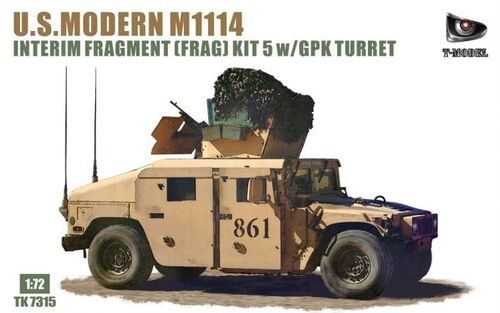 T-Model TK7315 U.S. Modern M1114 HMMWV Interim Fragment (Frag) Kit 5 w GPK Turret