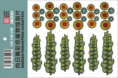 LANMO Model 35101 Sunflower Colored Photo-etched Parts