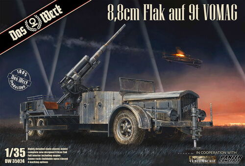 Das Werk 35024-SET TOP-SET 8,8 cm Flak auf 9t VOMAG+ 8,8 cm Flak Crew
