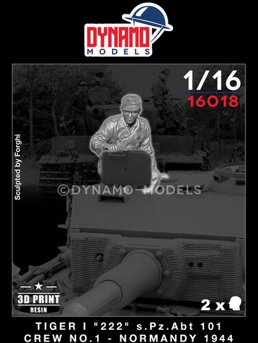Dynamo-Models 16018 Tiger I ‘’ 222 ‘’ s.Pz.Abt.101 – Crew No.1 Normandy 1944