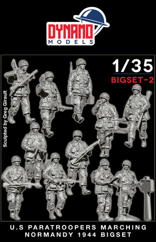 Dynamo-Models BIGSET2 U.S Paratroopers Marching - Normandy 1944Big Set (11 Figures + Extra)