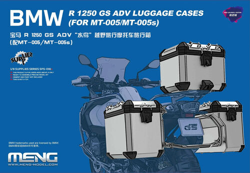 Meng Model SPS91s BMW R 1250 GS ADV - Luggage Cases Pre-colored Edition (for Meng MT-005/MT-005s kits)