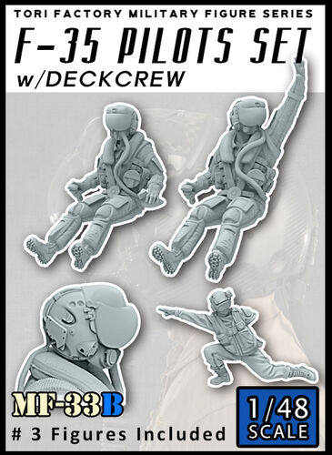 Tori Factory MF-33B F-35 Pilots Set with Deck Crew (3 Figures)