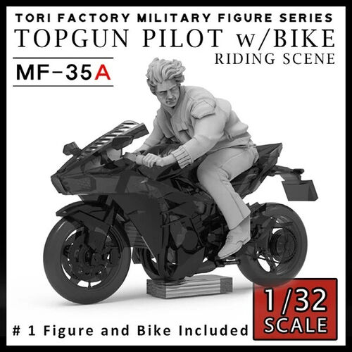 Tori Factory MF-35A Top Gun Pilot with Bike Riding Scene