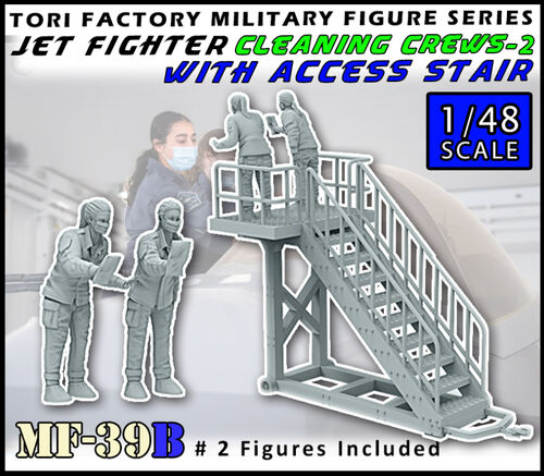 Tori Factory MF-39B Jet Fighter Cleaning Crews 2 with Access Stair
