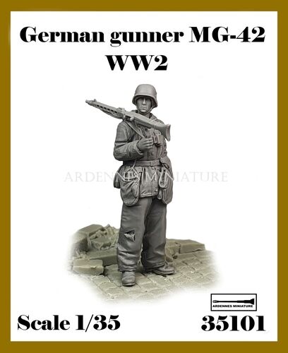 Ardennes Miniature 35101 German Gunner MG-42 WW2