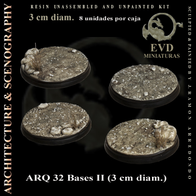 El Viejo Dragon ARQ32 Bases II (3cm Diameter) (8pcs)