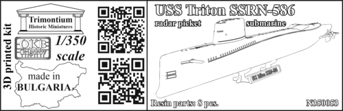 OKB Grigorov N350053 USS Triton SSRN-587 Radar Picket Submarine