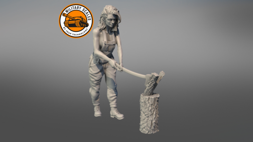 IDAP Technology PMI0609A Woman Cutting Wood #1