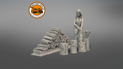 IDAP Technology PMI0610C Woman Cutting Wood #2