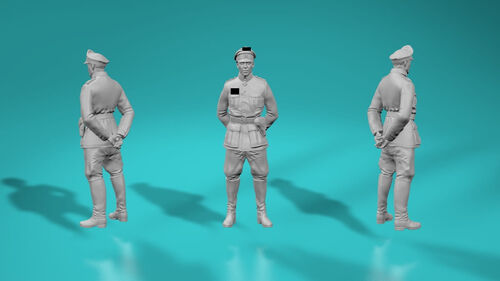 EMP3D 99200191-72 Niemiecki policjant / żandarm 2WŚ - oficer - Wersja 2 (1 figurka)