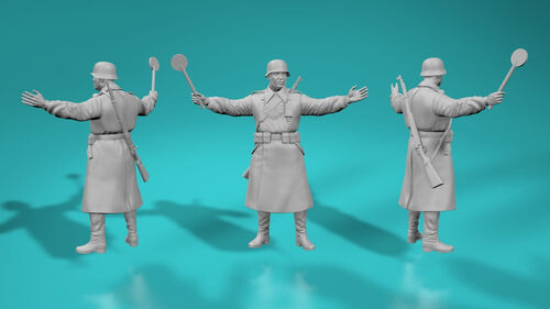 EMP3D 99200193-48 Niemiecki policjant / żandarm 2WŚ - z lizakiem - Wersja 2 (1 figurka)