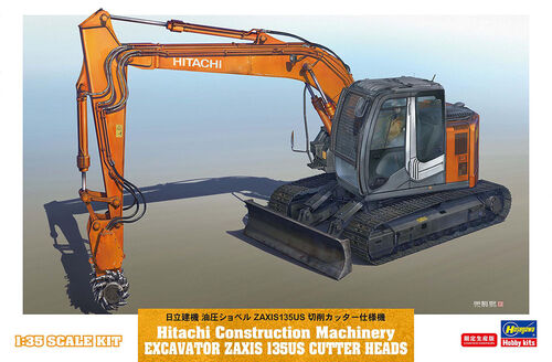 Hasegawa 66111 Hitachi Construction Machinery Excavator Zaxis 135US Cutter Heads