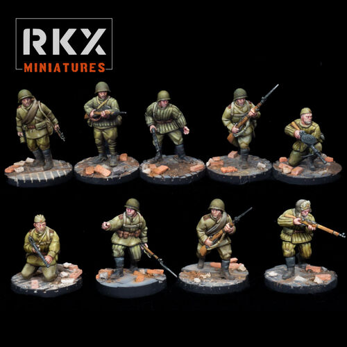 EMP3D 56200110 Radzieccy żołnierze lekcy strzelcy - 2WŚ (1 zestaw / 3D-Printed)
