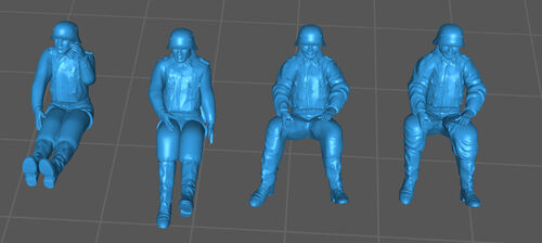 EMP3D 72011295 Niemiecka Obsługa Dział (strzelcy) - Zestaw nr 1 - 4 figurki (3D-Printed)