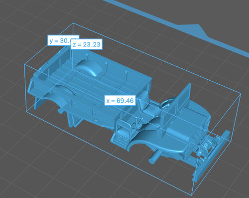 EMP3D 72011691 Ford GTB Burma Jeep - pusty (3D-Printed)