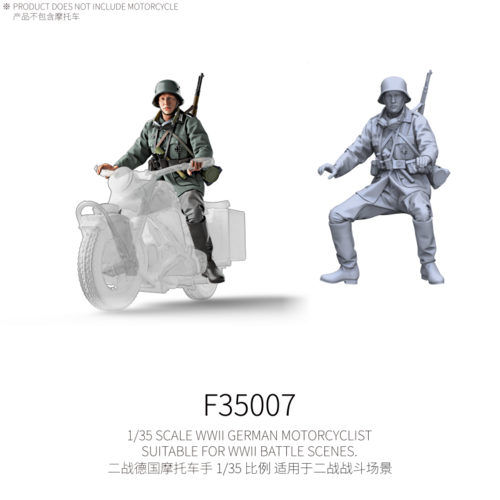 Galaxy-Model F35007 German WW2 Motorcyclist