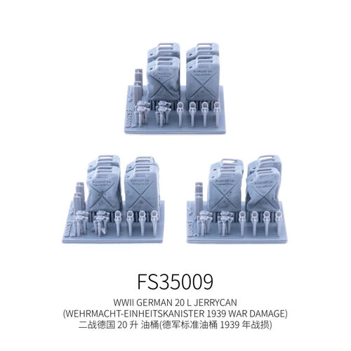 Galaxy-Model FS35009 German WWII 20l Jerrycan - Wehrmacht-Einheitskanister 1939 War Damage