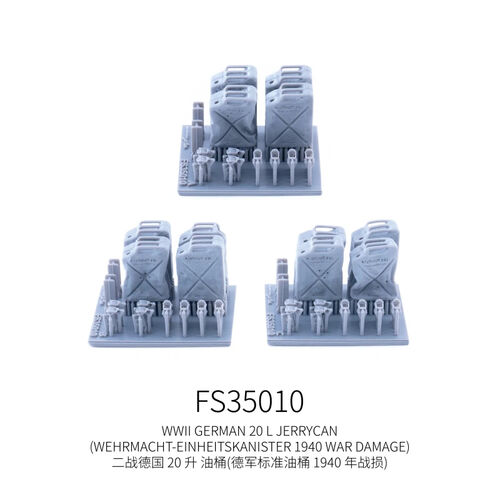 Galaxy-Model FS35010 German WWII 20l Jerrycan - Wehrmacht-Einheitskanister 1940 War Damage