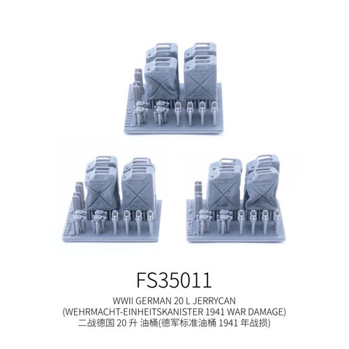 Galaxy-Model FS35011 German WWII 20l Jerrycan - Wehrmacht-Einheitskanister 1941 War Damage