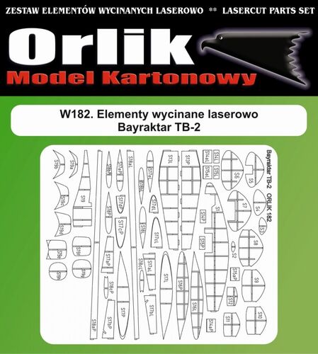 Orlik 182w Elementy wycinane laserowo do modelu Bayraktar TB-2