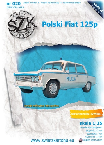 Świat z kartonu 020 Fiat 125p