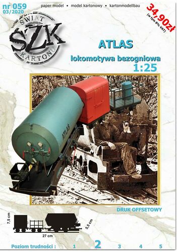 Świat z kartonu 059 ATLAS - lokomotywa bezogniowa