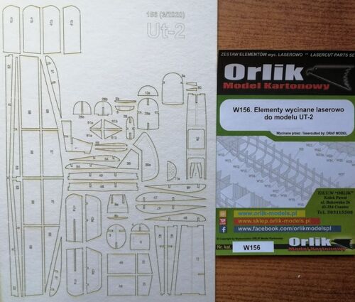 Orlik 156w Elementy wycinane laserowo do modelu UT-2