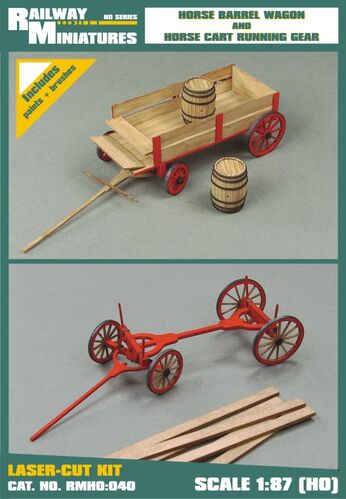 ShipYard RMH0040 Horse Barrel Wagon And Horse Cart Running Gear