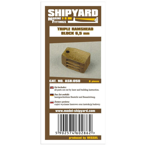 ShipYard ASB050 Triple Ramshead Blocks 6,5mm