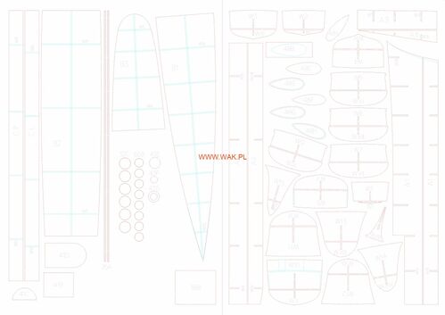 WAK LAS2205 ORP Błyskawica (1942) - laserowo wycięte elementy