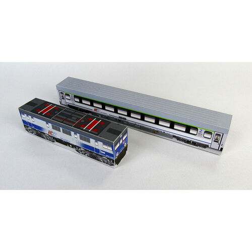 Sklej Model SP042 Intercity Express Train - Locomotive EP07-1047, Wagon B9nopuz 2nd Class