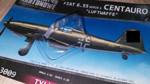 Modelarstwo kartonowe S-102 Fiat G.55 A Centauro - Canopy