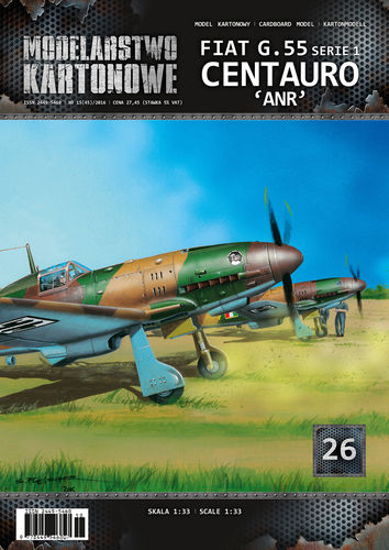 Modelarstwo kartonowe 026 Fiat G.55 ser.1 CENTAURO 'ANR'