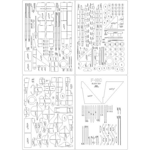 Answer ANG-117-SZK F-16C Block 52+ - Laser Cut Frames