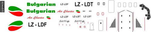 BSmodelle 144477_1 McDonnell Douglas MD82 - Bulgarian Air Charter Decal