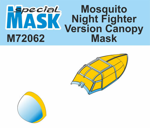 Special Hobby M72062 Mosquito Night Fighter Version Canopy Mask