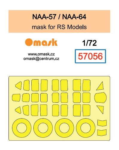 Omask 57056 North American NAA-57 / NAA-64 Mask Set (for RS Models Kits)