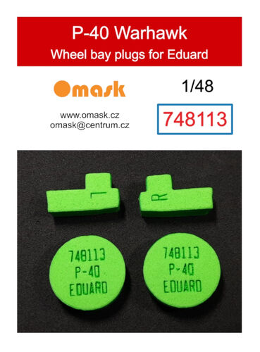 Omask 748113 Curtiss P-40 Warhawk - Wheel Bay Plugs (for Eduard Kits)