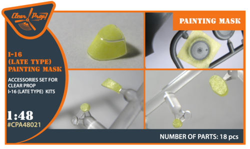 Clear Prop Models A48021 I-16 (Late Type) Painting Mask (For Clear Props)