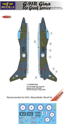 LF Models C72282 G.91R Gina For Greek Service (For Airfix, Meng Model, Revell)