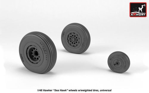 Armory Models Group AW48415 Hawker "Sea Hawk" wheels w/ weighted tires
