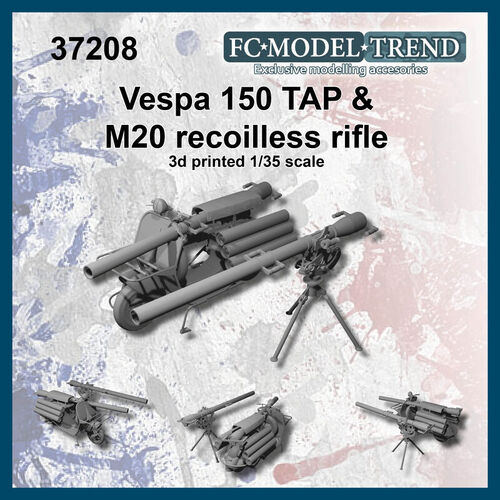 FC ModelTrend 37208 Vespa 150 TAP And M20 Recoilless Rifle