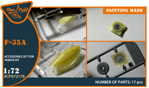 Clear Prop Models A72178 Lockheed Martin F-35 A - Painting Mask on "yellow kabuki paper" (for Tamiya kits)