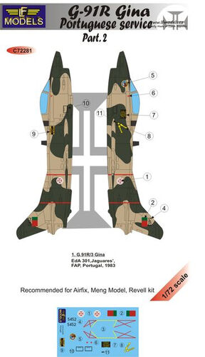 LF Models C72281 G.91R Gina Portuguese Service Part 2 (For Airfix, Meng Model, Revell)