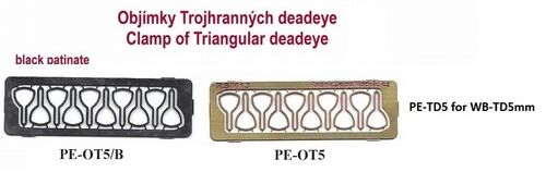 HiSModel PE-OT5 Clamp of Triang. Deadeyes 5mm/th.0,5mm/10pcs
