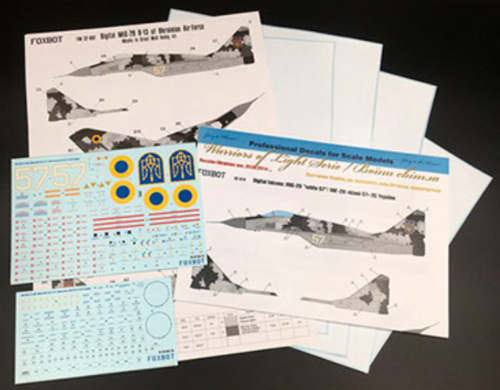 FOXBOT 32-013A MiG-29 (9-13) Ukranian Air Forces decals with masks