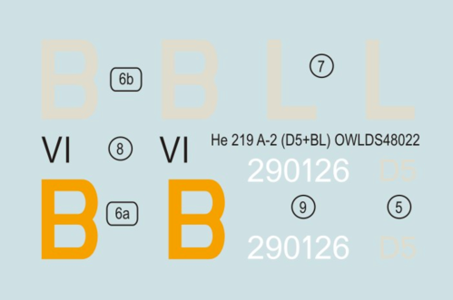 Owl Models DS48022 He 219 A-2 D5+BL