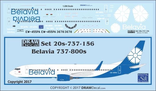 Draw Decal 20-737-156 Boeing 737-800 - Belavia